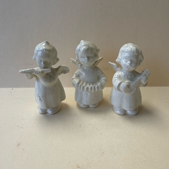 Goebel | Accents | Vintage Set Of 3 Goebel Ceramic Angel Figurines ...